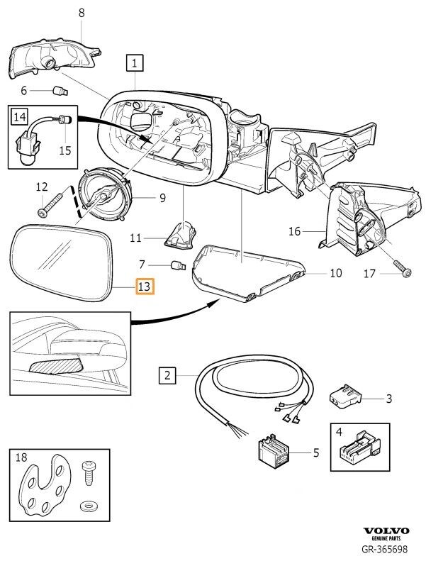 Volvo Original Backspegelglas - Backspegelglas - Bilia