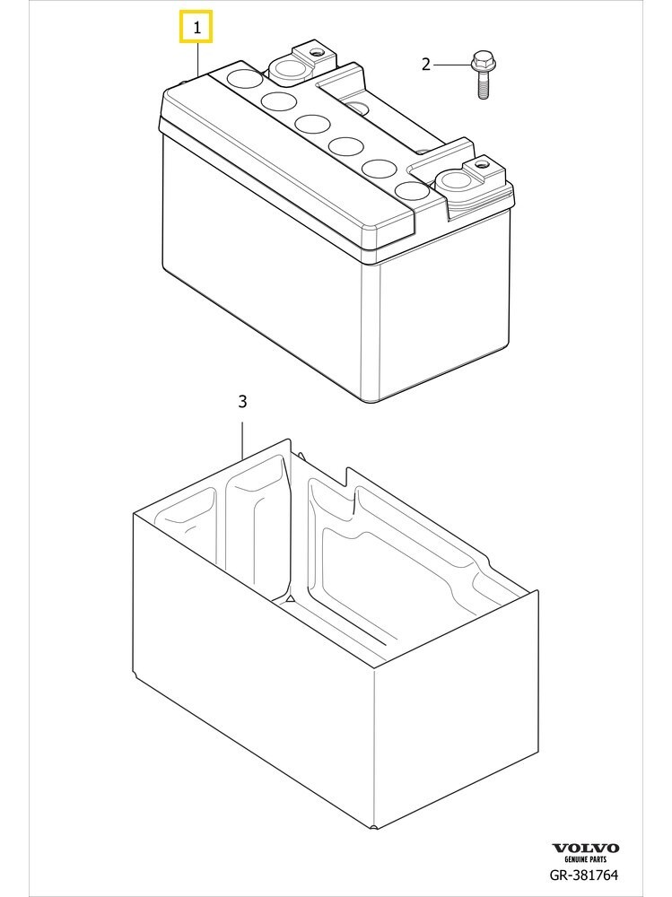 Volvo Original Supportbatteri 170A 10Ah - Supportbatterier - Bilia