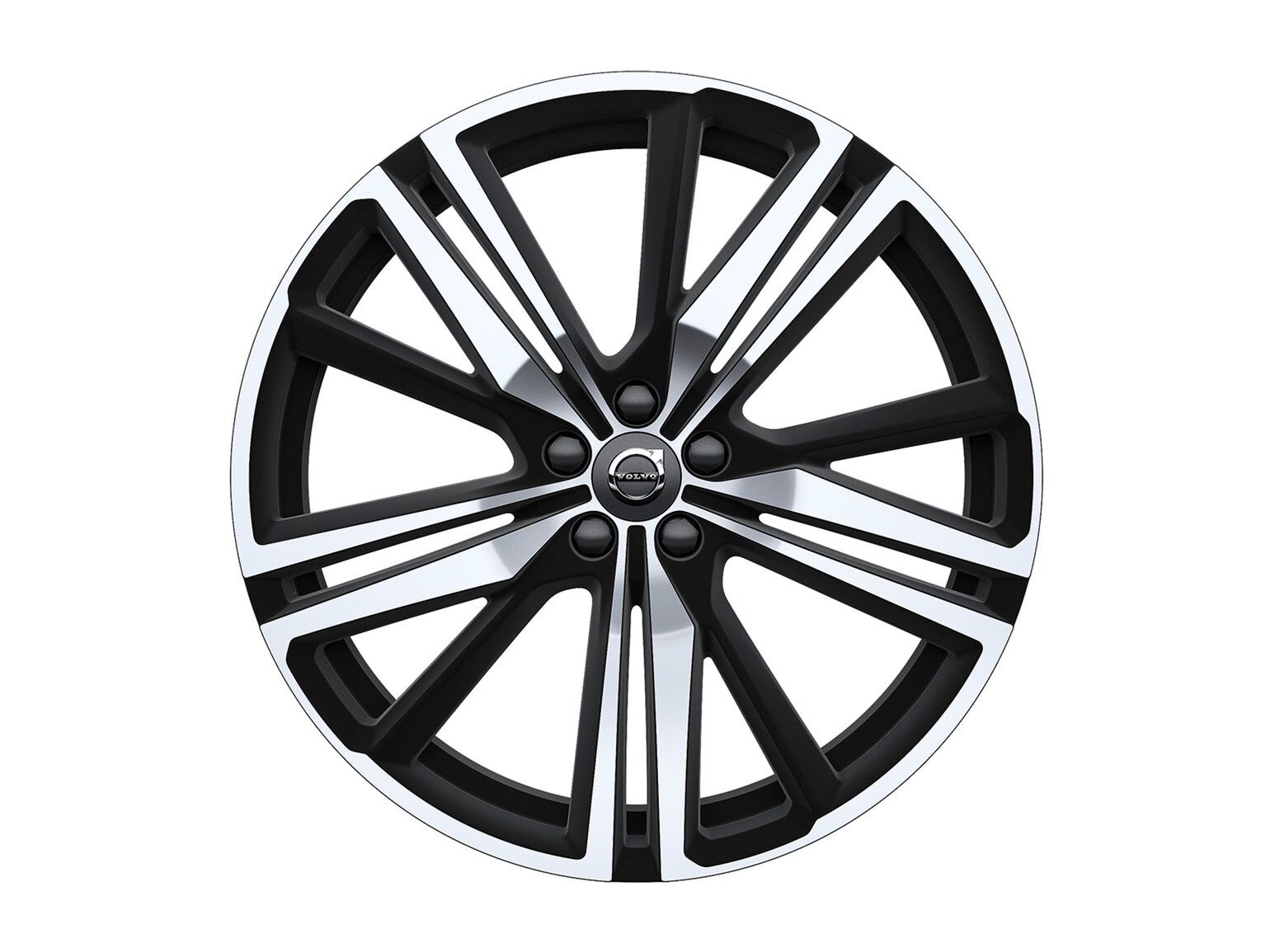 Volvo Original 21" 5-Triple Spoke Matt Black Diamond Cut ...