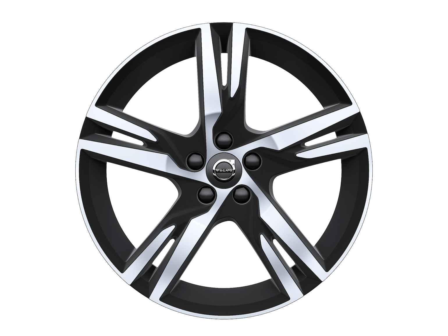Volvo Original 19" 5-Double Spoke Matt Black Diamond Cut ...