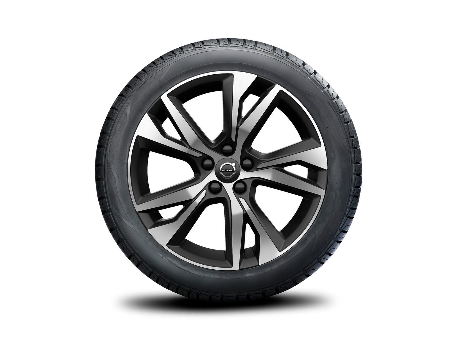 Volvo Original 18" 5-Double Spoke Matt Black Diamond Cut - Vinterhjul ...